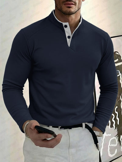Layering Essential Contrast Placket Shirt – COOFANDY