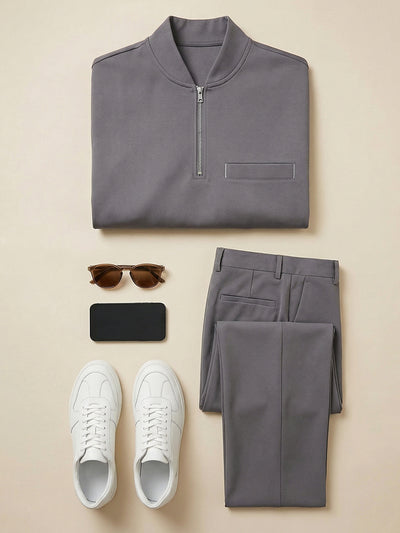 Men's Effortless Simple Style 2-Piece Matching Set - Office, Travel ...