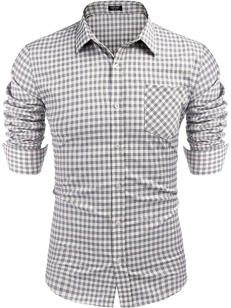 Business Button Up Plaid Shirts (US Only) – coofandy