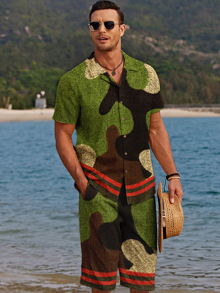 Trendy Casual Summer Print Shirt Set – COOFANDY