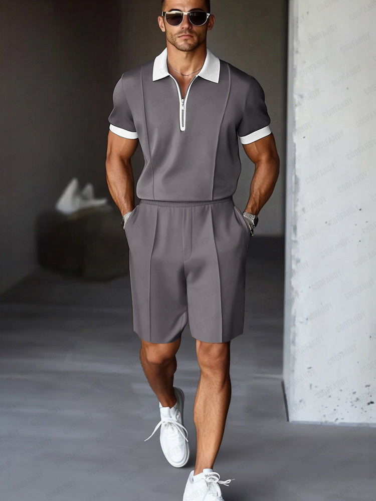 Men's Casual Two-Tone Matching Set – COOFANDY