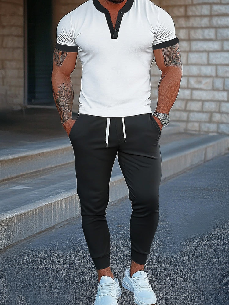 Urban Casual Two-Tone Matching Set – COOFANDY