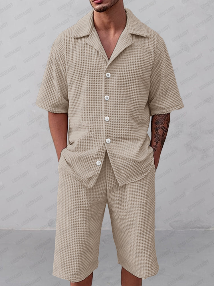 Casual Versatile Waffle Matching Set – COOFANDY