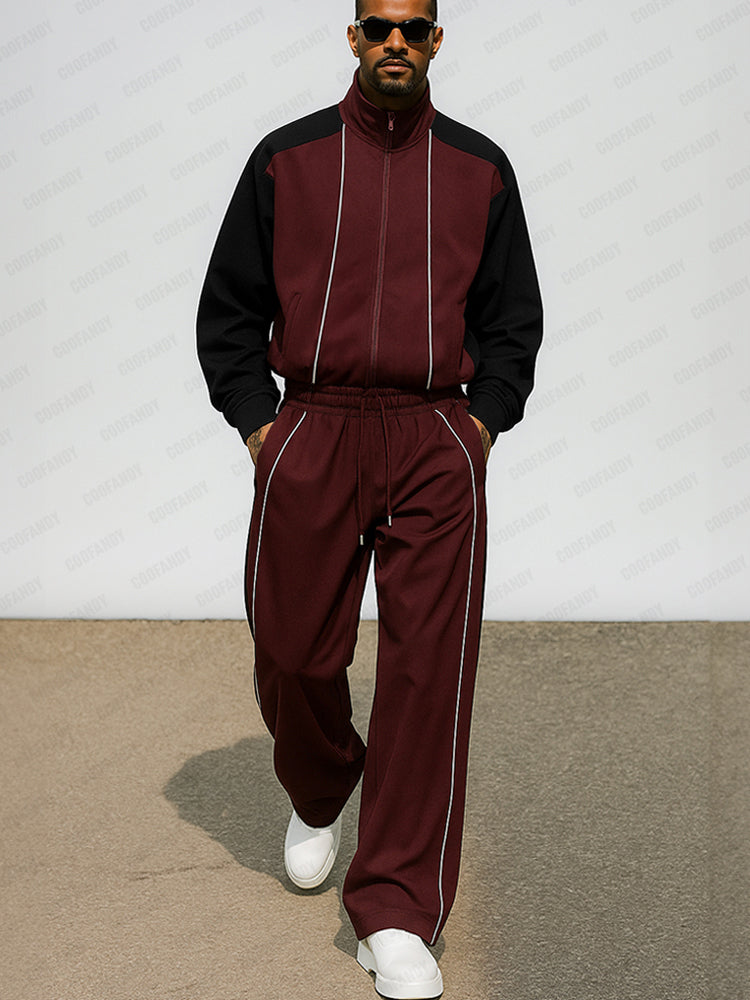 Casual Sport Color Block Matching Set – COOFANDY