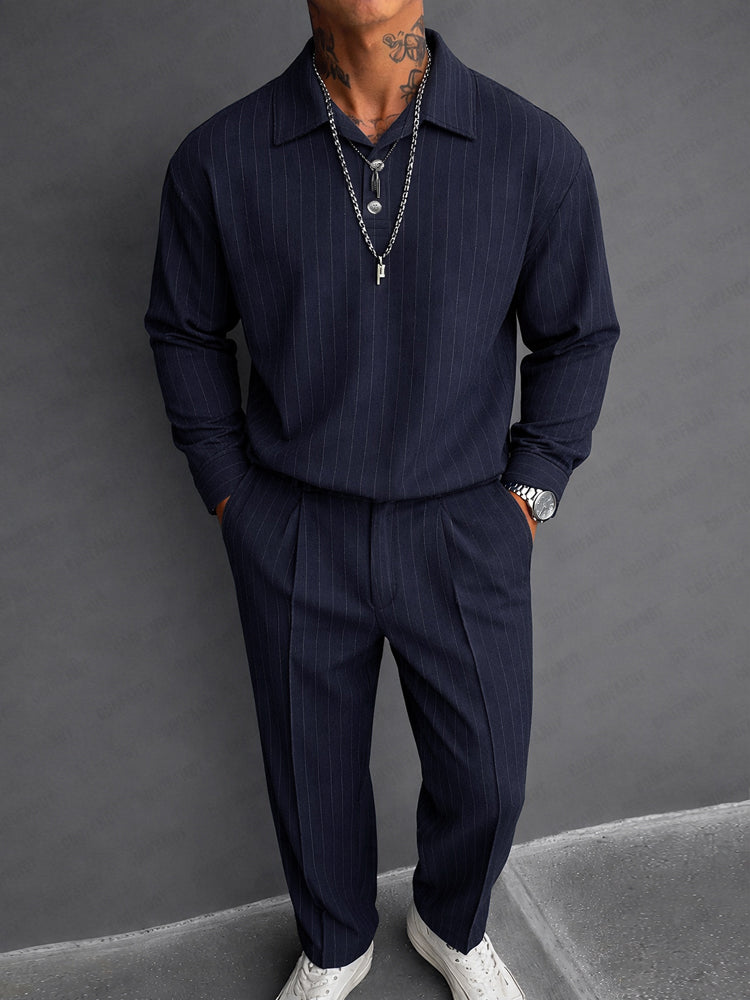 Casual Vertical Striped Matching Set – COOFANDY
