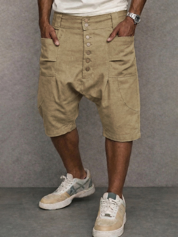 Casual 100% Cotton Drop Crotch Harem Shorts – COOFANDY