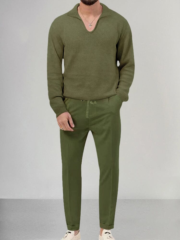 Stylish Soft 2-Piece Set - U-neck, Elastic Waist, Ideal for Daily Wear ...