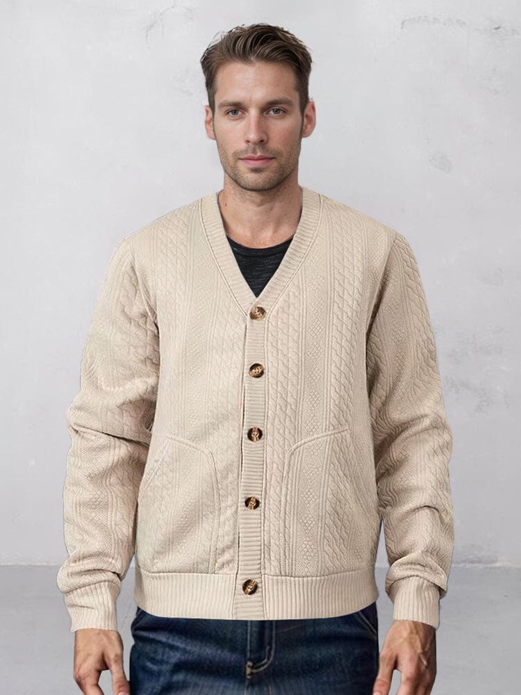 Soft Utility Jacquard Cardigan – COOFANDY