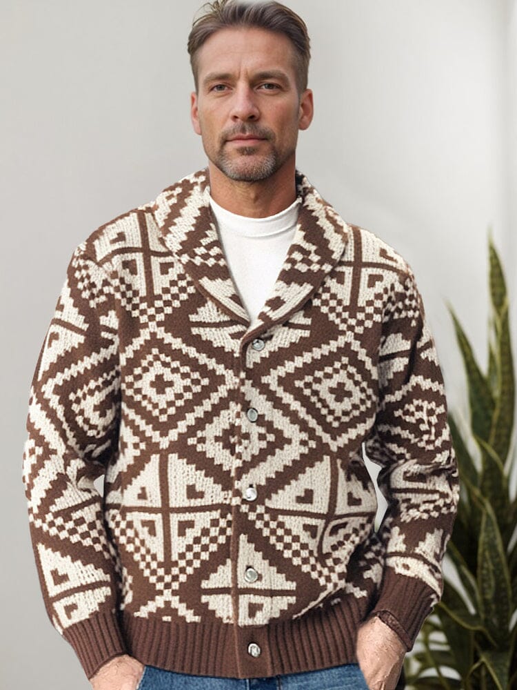 Trendy Shawl Collar Knit Cardigan – COOFANDY