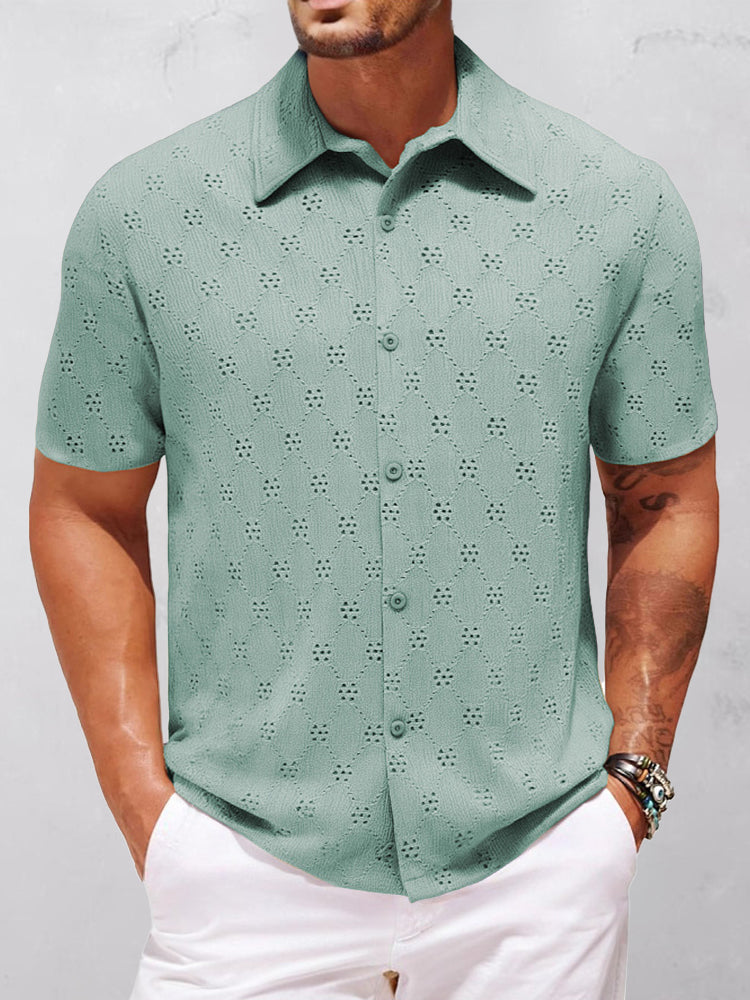 Delicate Cutout Textured Shirt – COOFANDY