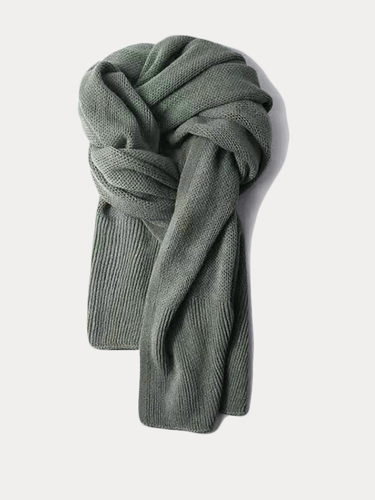 Versatile Thermal Solid Color Knit Scarf – COOFANDY