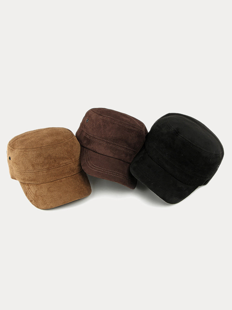 Casual Vintage Style Suede Army Caps – COOFANDY