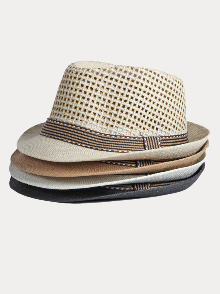 Stylish Woven Straw Fedora Hat – COOFANDY