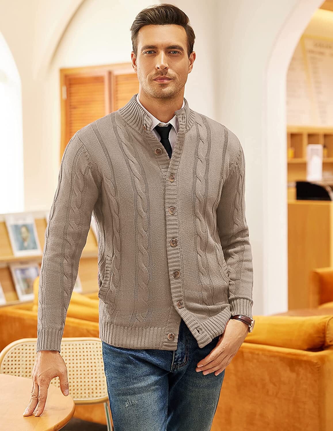 Knit Button Down Sweater - High Quality Fabric, Fashionable Design ...