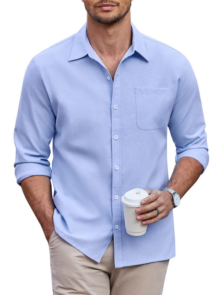 Classic Button Shirt - Breathable & Soft. Ideal for Party & Work ...